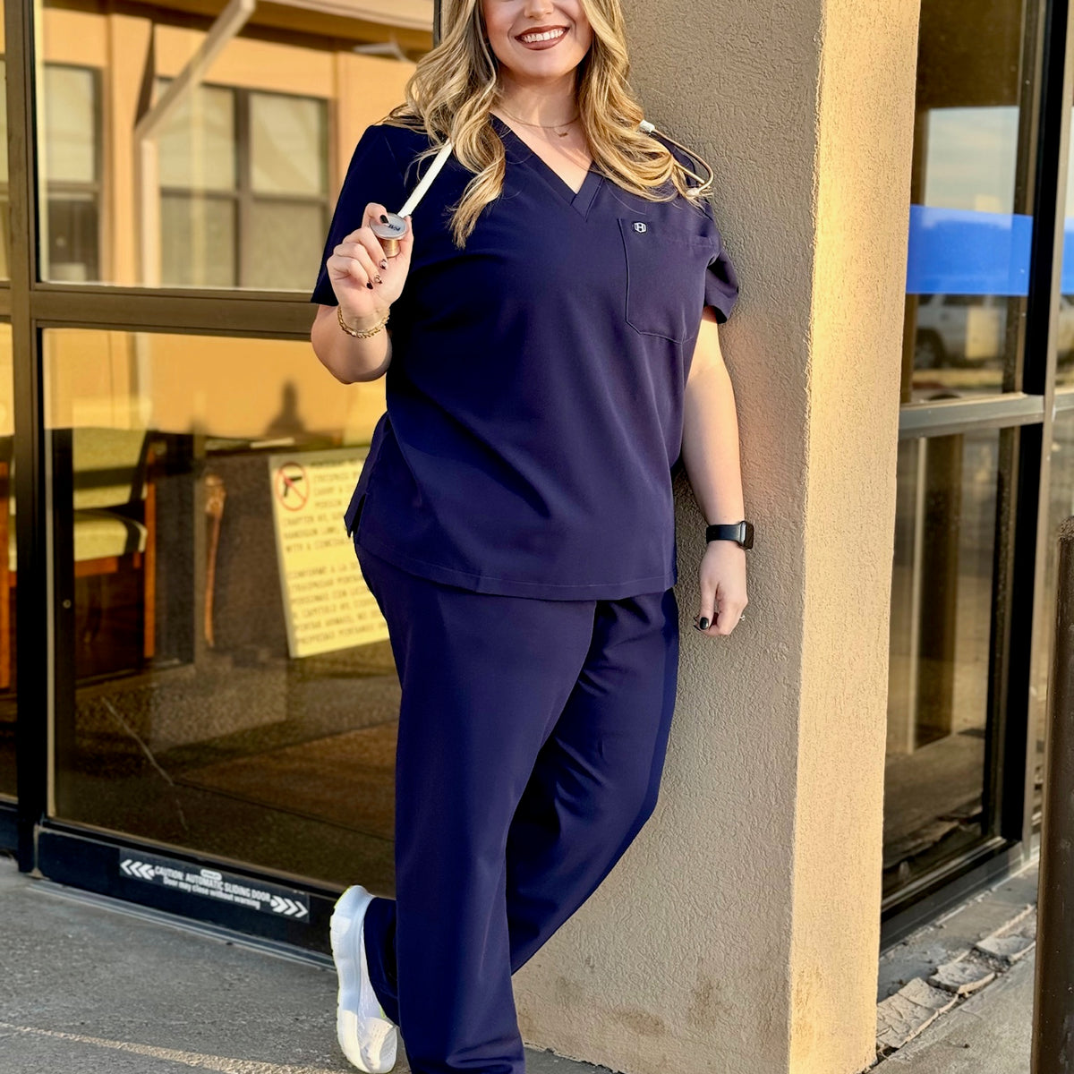 Women's Navy Scrub Set – Humble